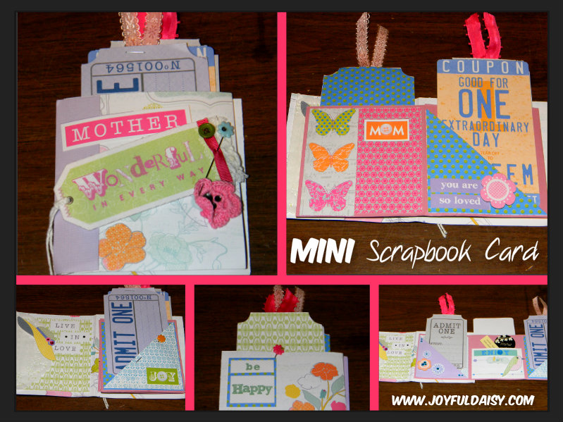 mom mini scrapbook card - JOYFUL DAISY