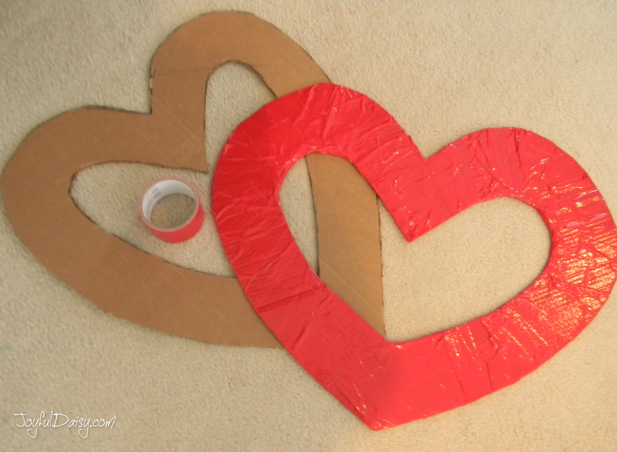 Duck Tape & Red Rope Heart Lights - JOYFUL DAISY